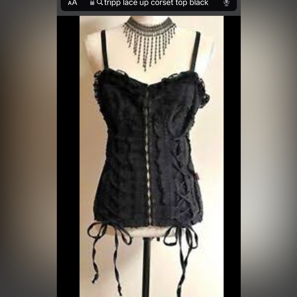 Tripp nyc | Tops | Major Iso Tripp Nyc Lace Up Hook Eye Corset Top ...